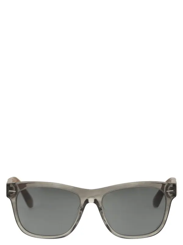 Brunello Cucinelli Two-tone Acetate Sunglasses With Crystal Lenses - Gray