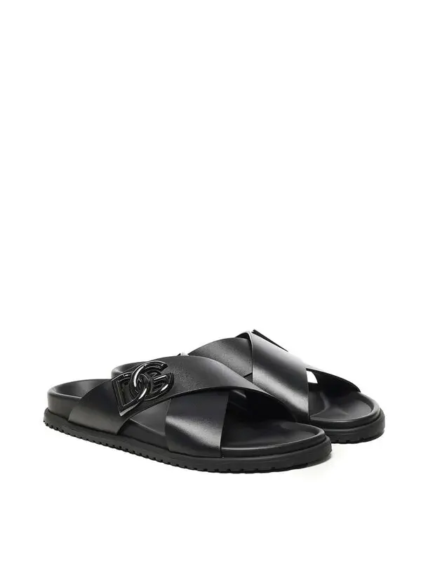 Dolce & Gabbana Calfskin Sandal - Black