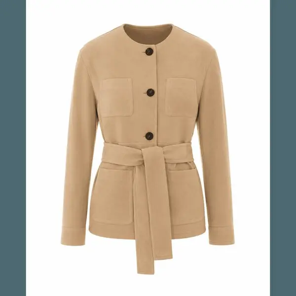 Max Mara Mstboemia Leather Jacket - Cream