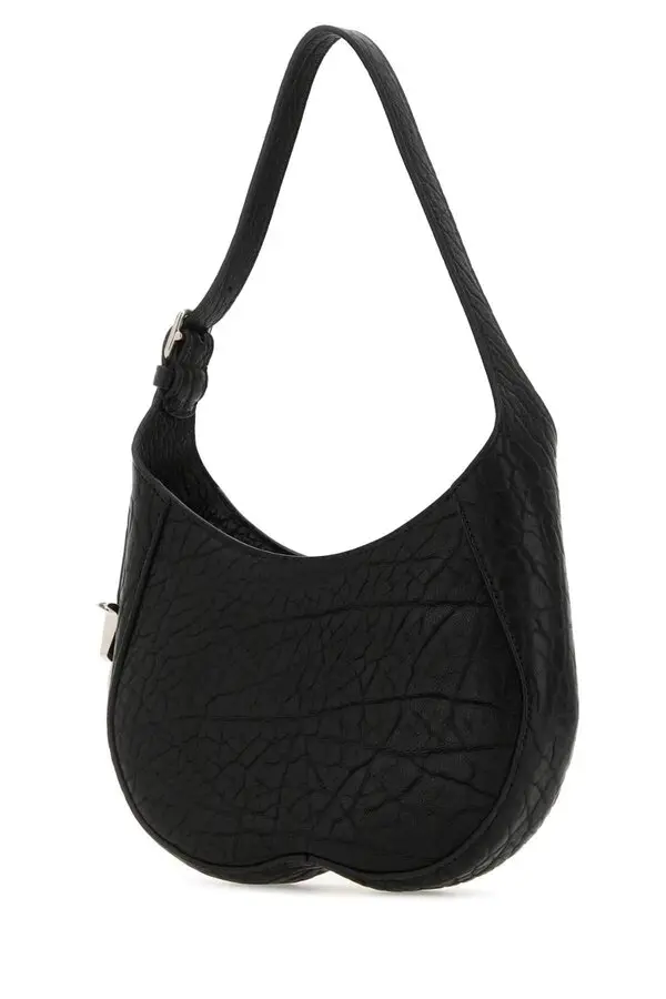 Burberry Leather Small Chess Shoulder Bag - Black