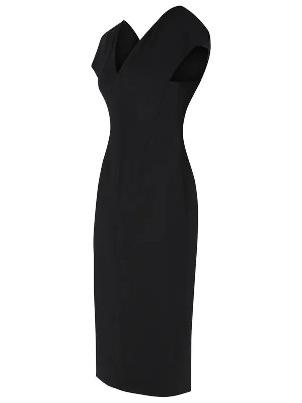 JIL SANDER Virgin Wool Midi Dress
