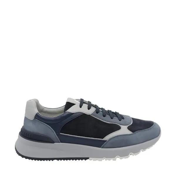 Brunello Cucinelli Suede Runner Sneakers With Logo - Black