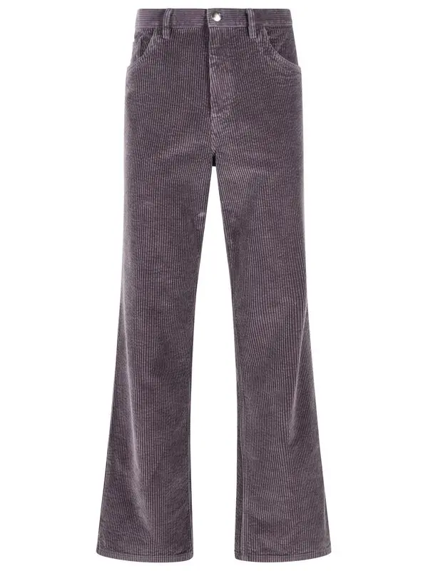 Marni Earth' Grey Cotton Flared Pants