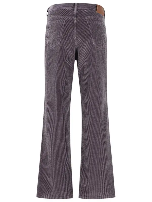 Marni Earth Grey Cotton Flared Pants - Gray