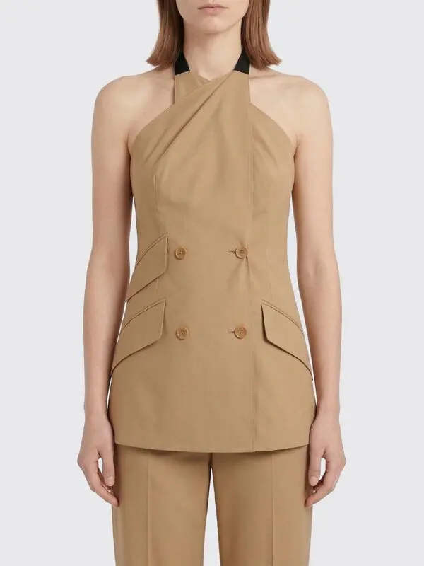 Max Mara Double-breasted Halter Vest - Brown