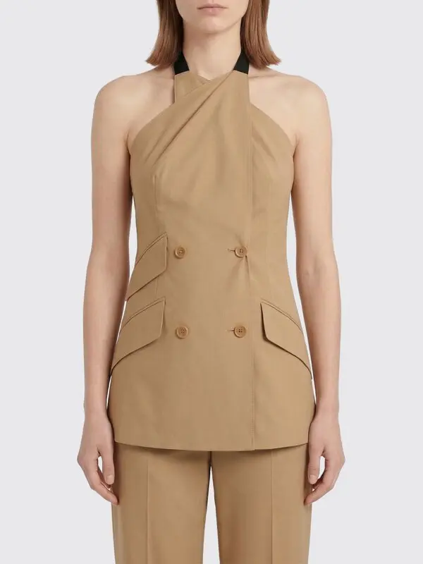 Max Mara Double-breasted Halter Vest - Brown
