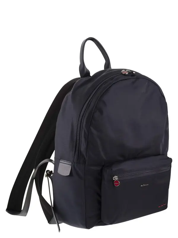 Kiton Technical Fabric Backpack With Logo