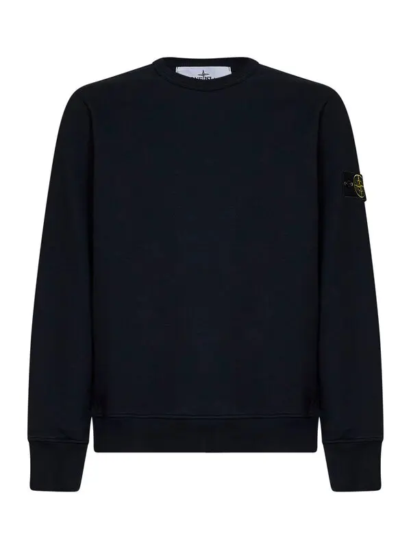 Stone Island Blue Organic Stretch Cotton Crewneck Sweatshirt - Multicolor