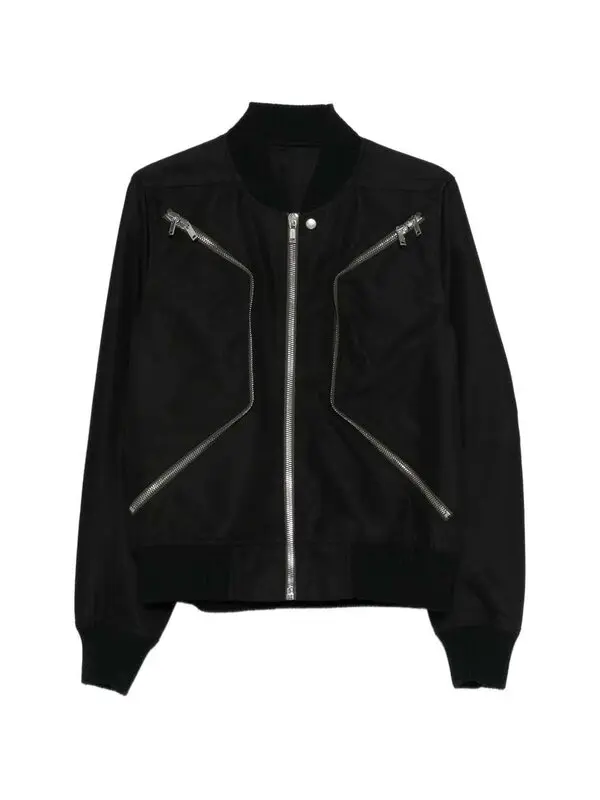 Rick Owens Zip-up Bomber Jacket - Black