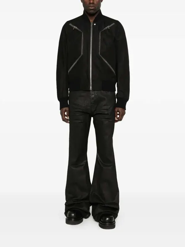 Rick Owens Zip-up Bomber Jacket - Black