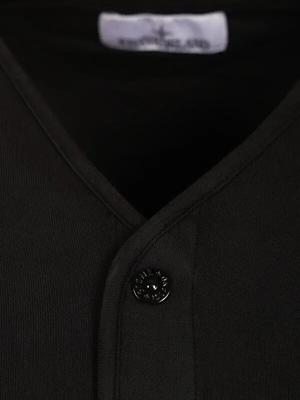 Stone Island Organic Cotton Fleece Cardigan Sweatshirt