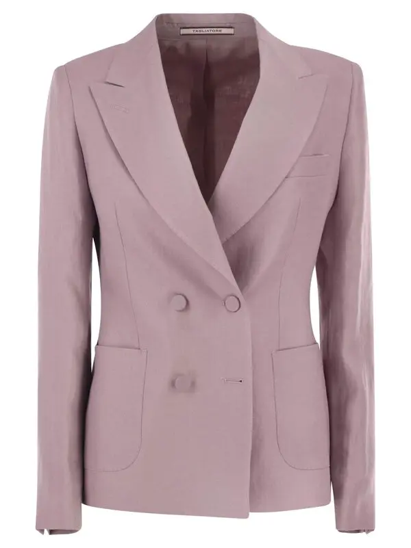 Tagliatore Double-breasted Linen Blazer