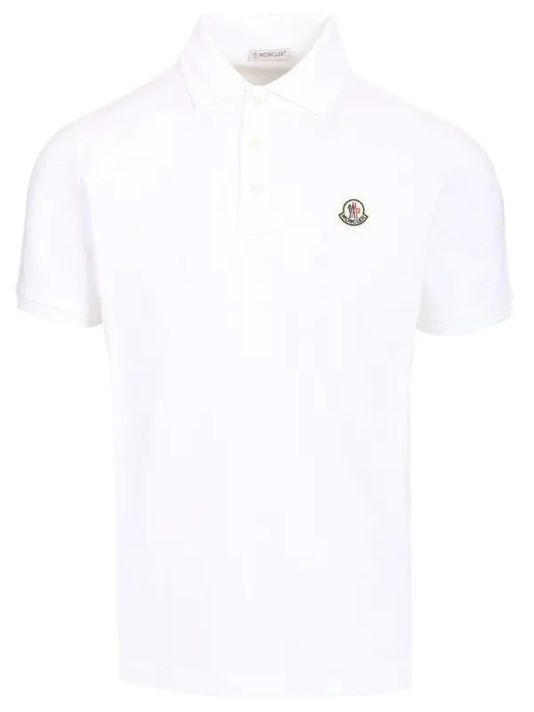 Moncler Short-sleeved Polo Shirt - White