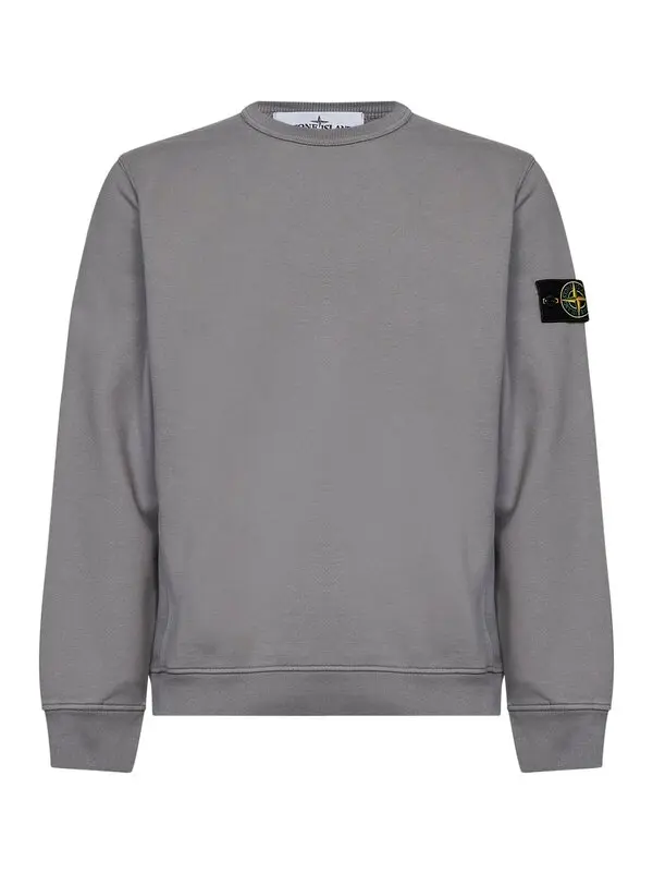 Stone Island Grey Organic Stretch Cotton Crewneck Sweatshirt - Multicolor