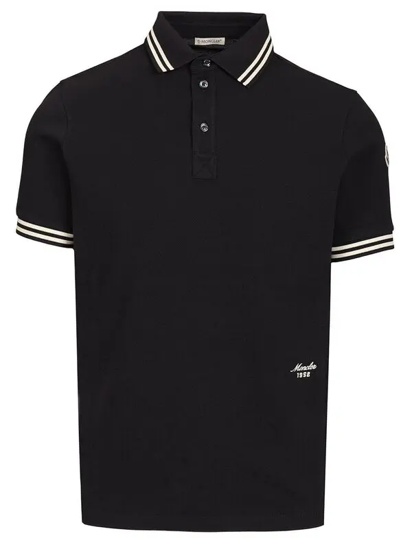 Moncler Piqué Polo Shirt - Black
