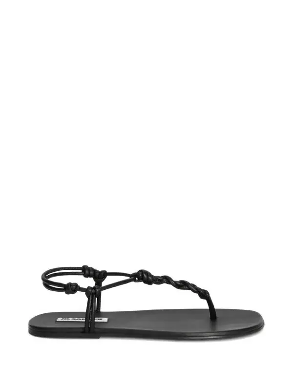 JIL SANDER Flat-soled Sandals - Black