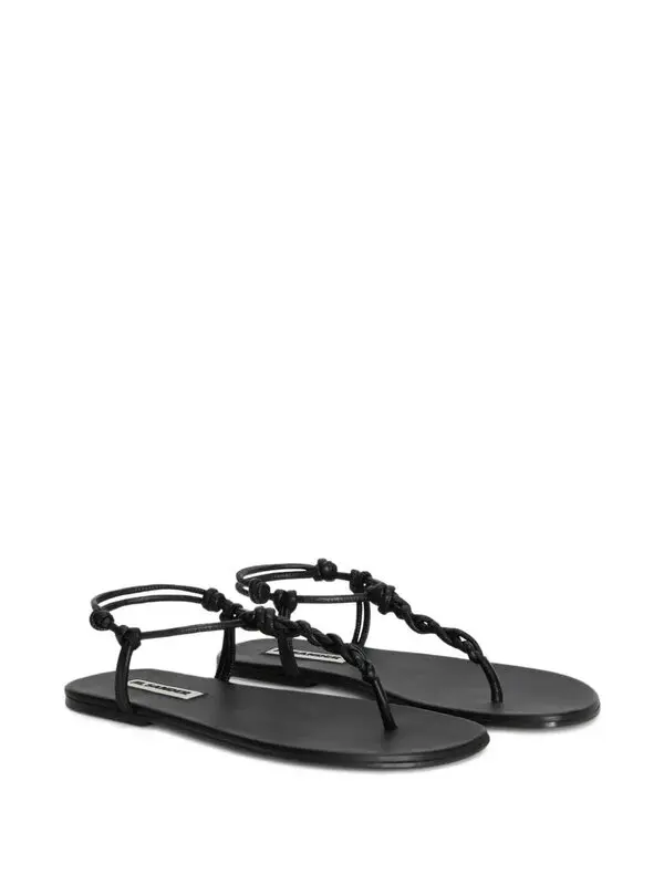 JIL SANDER Flat-soled Sandals - Black