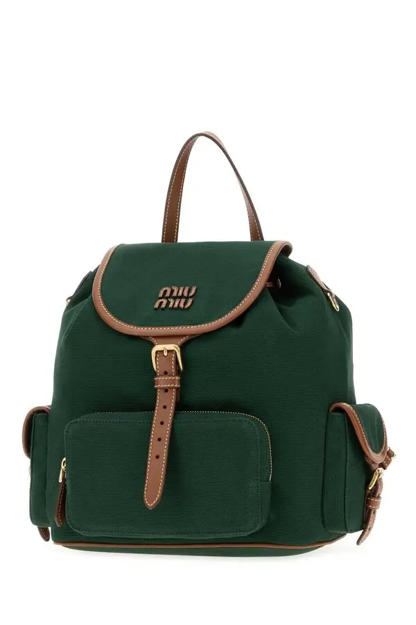 Miu Miu Leather Shopper - Green