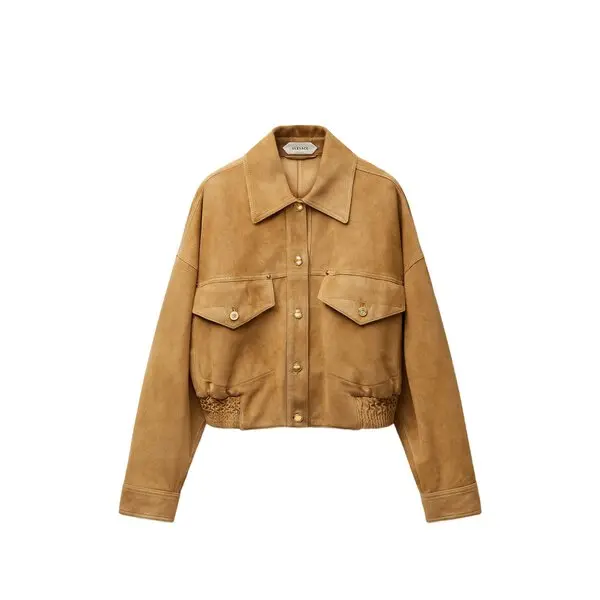 Versace Neutrals Jackets Leather Jackets