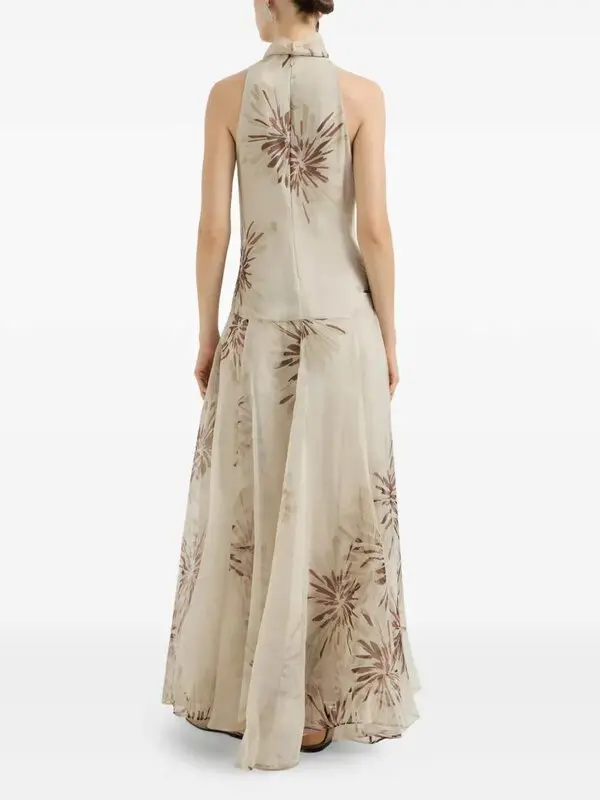 Brunello Cucinelli Long Printed Dress