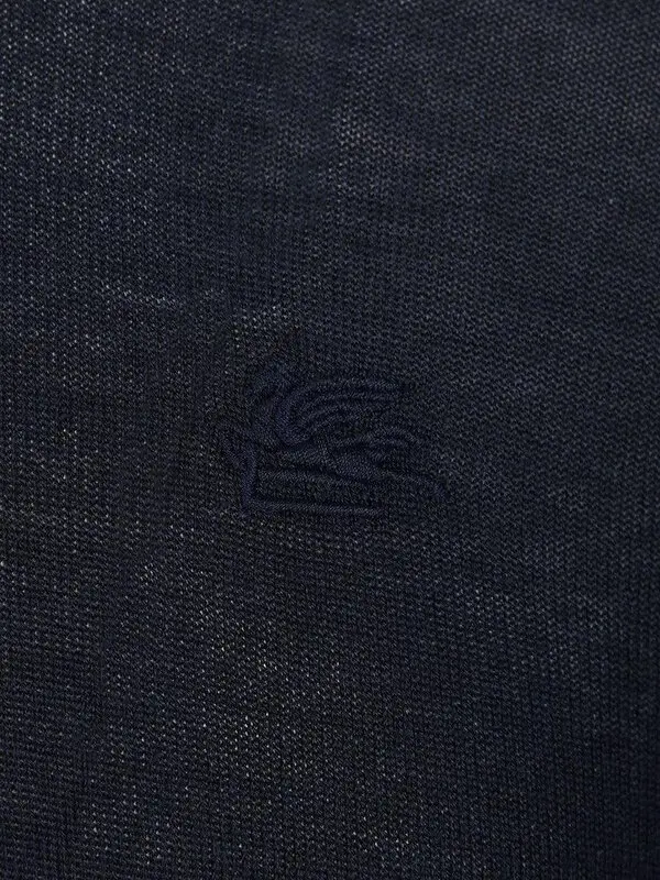 Etro Wool And Silk Polo Shirt