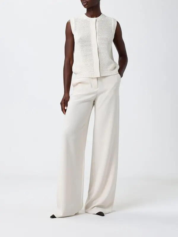 Max Mara Silk Blend Knit Vest - Cream