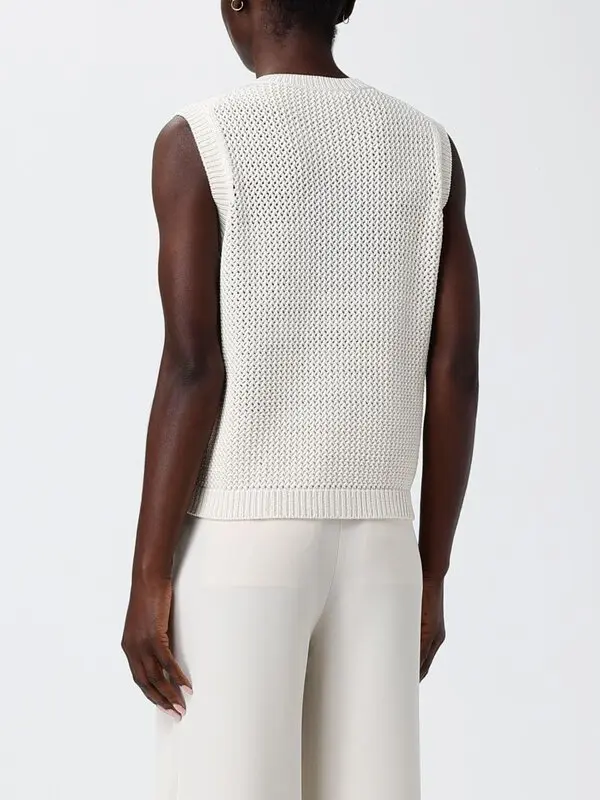 Max Mara Silk Blend Knit Vest - Cream