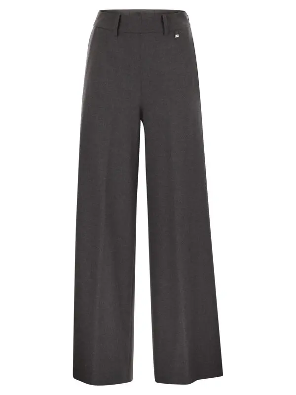 Herno Resort Trousers In Melange Fabric - Multicolor