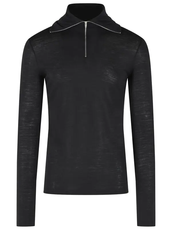 JIL SANDER Virgin Wool Blend T-shirt - Black