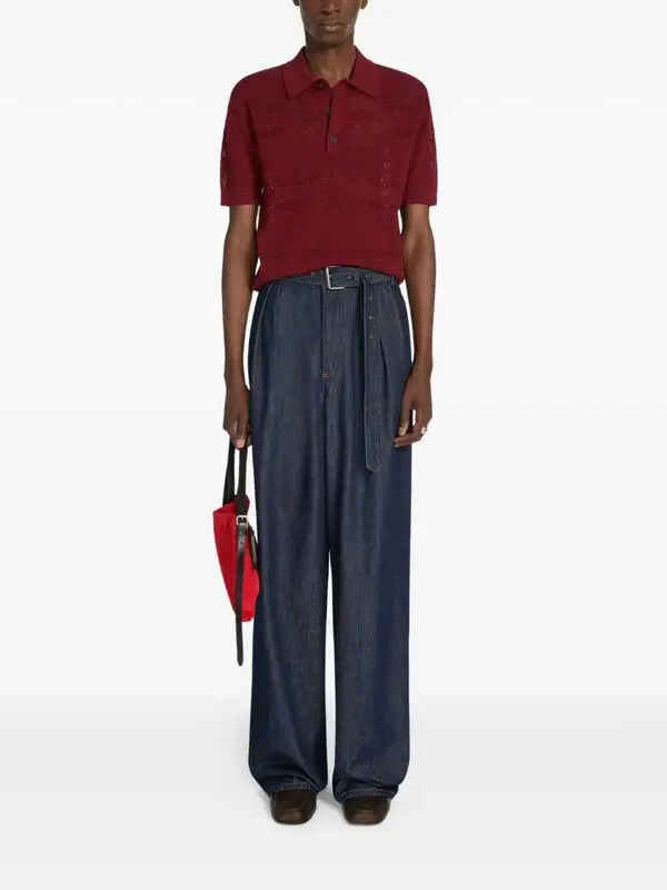 Dries Van Noten Wide-leg Jeans With Belt