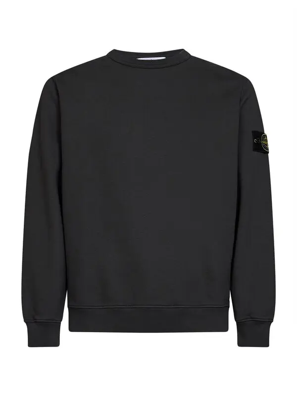 Stone Island Lead Grey Organic Stretch Cotton Crewneck Sweatshirt - Multicolor