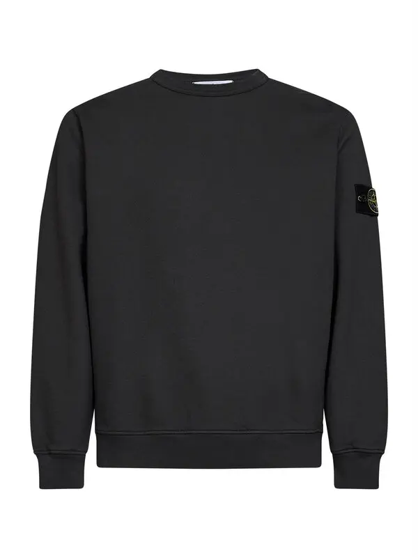 Stone Island Lead Grey Organic Stretch Cotton Crewneck Sweatshirt - Multicolor
