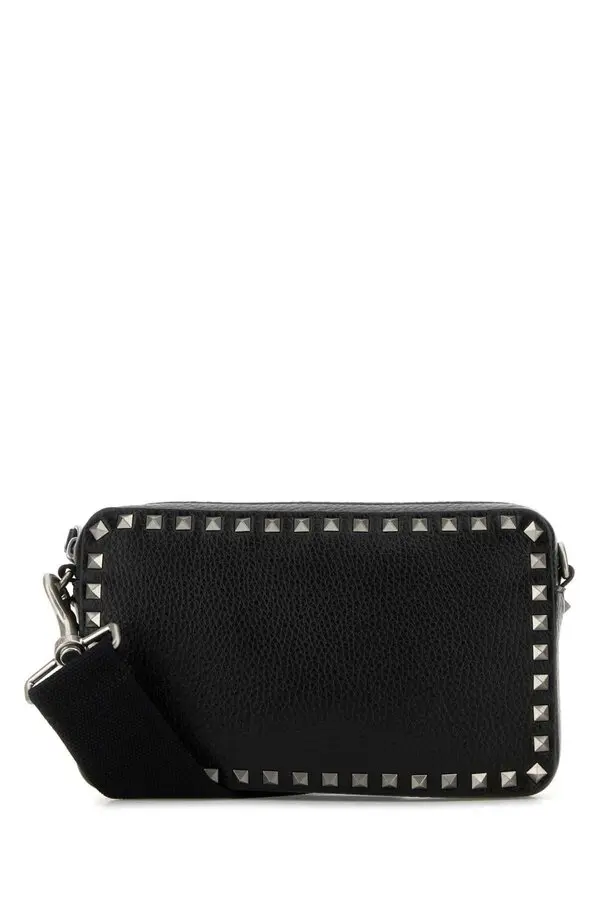 Valentino Garavani Leather Rockstud Crossbody Bag - Black