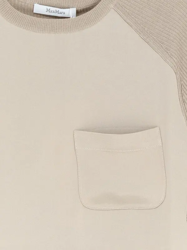 Max Mara Mxmgolfo Silk And Cashmere Top