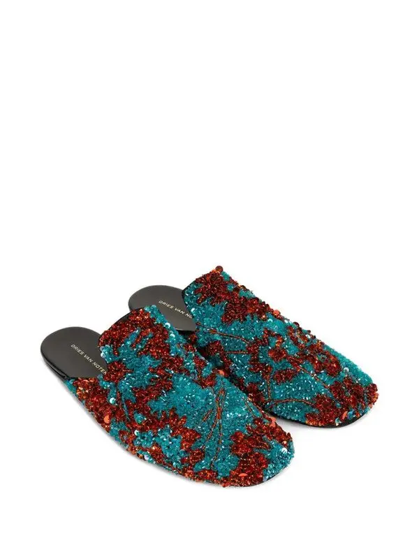 Dries Van Noten Sequined Slippers