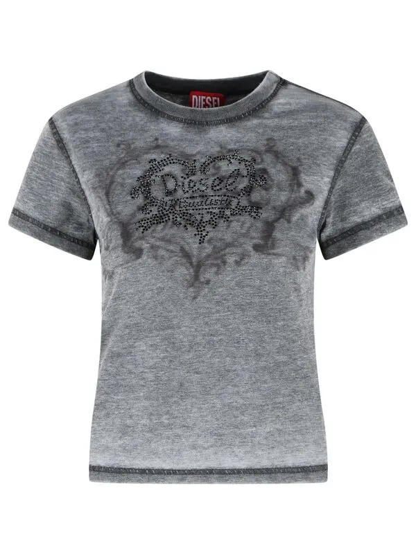 DIESEL® Ila' Grey Cotton Blend T-shirt - Gray