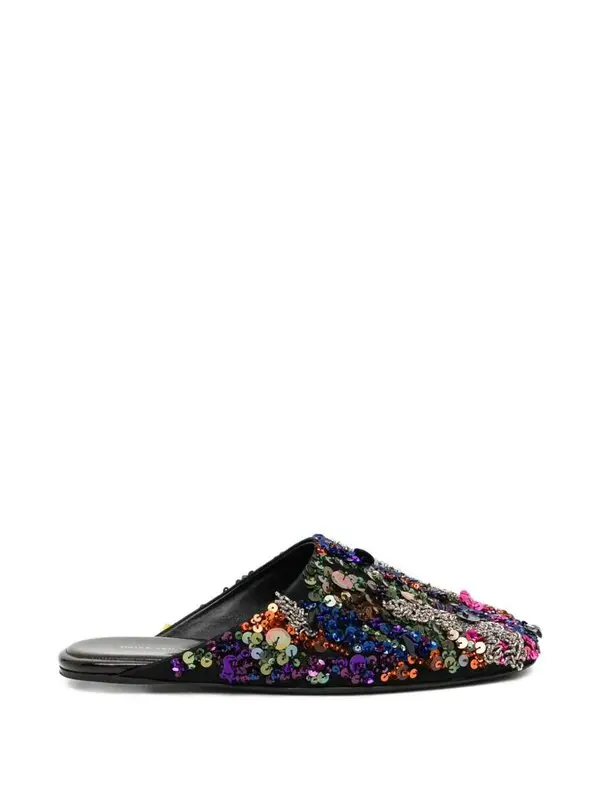 Dries Van Noten Embellished Mule - Multicolor