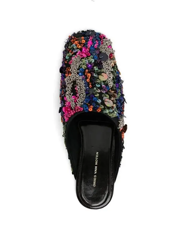 Dries Van Noten Embellished Mule - Multicolor