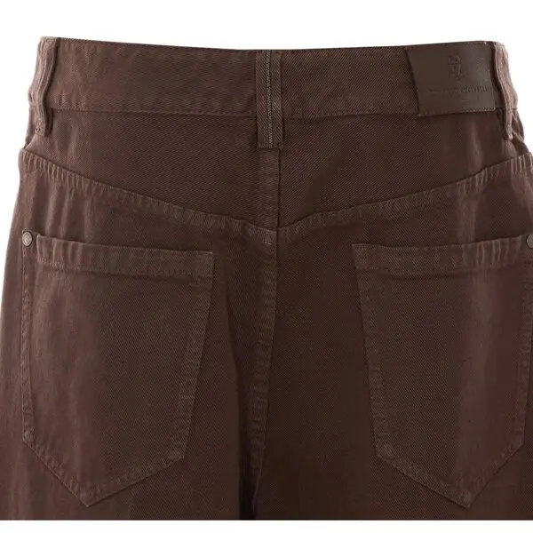 Brunello Cucinelli Denim Contemporary Loose Pants - Brown