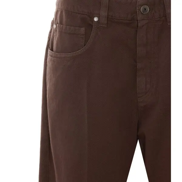 Brunello Cucinelli Denim Contemporary Loose Pants - Brown