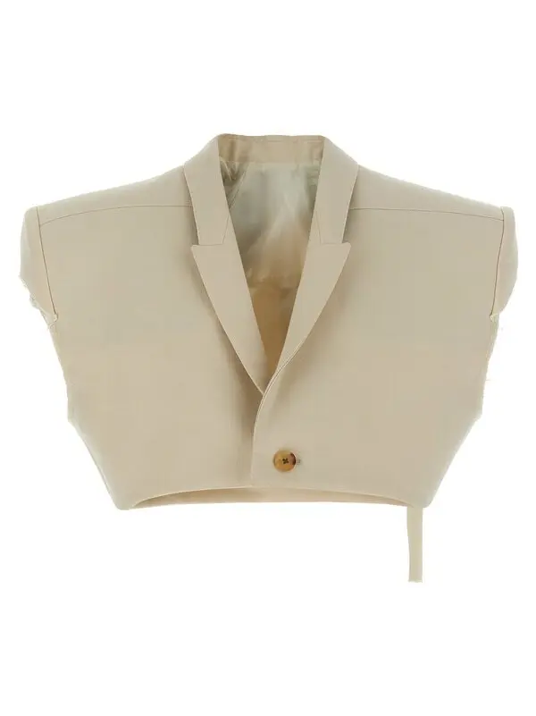 Rick Owens Micro Tatlin Vest - Cream