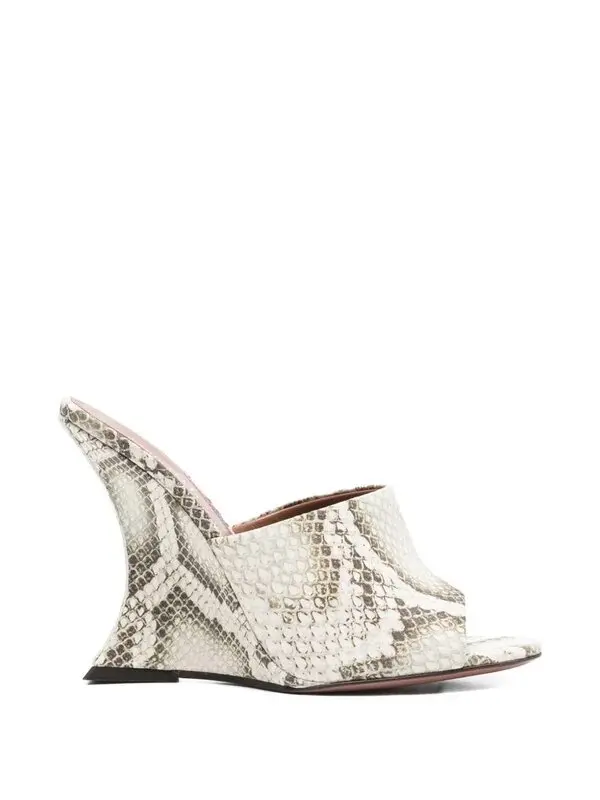 Paris Texas Nina Snakeskin Sandals - Multicolor