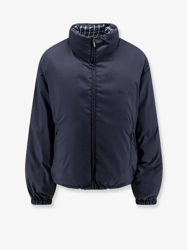 Miu Miu Reversible Madras Flannel Down Jacket