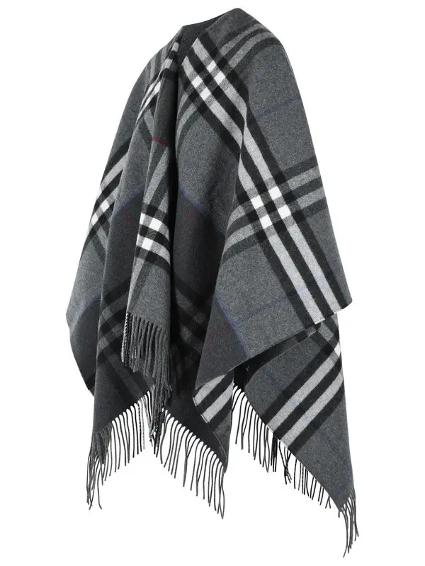 Burberry Check' Grey Cashmere Cape