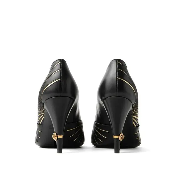 Versace Leather Pumps - Black