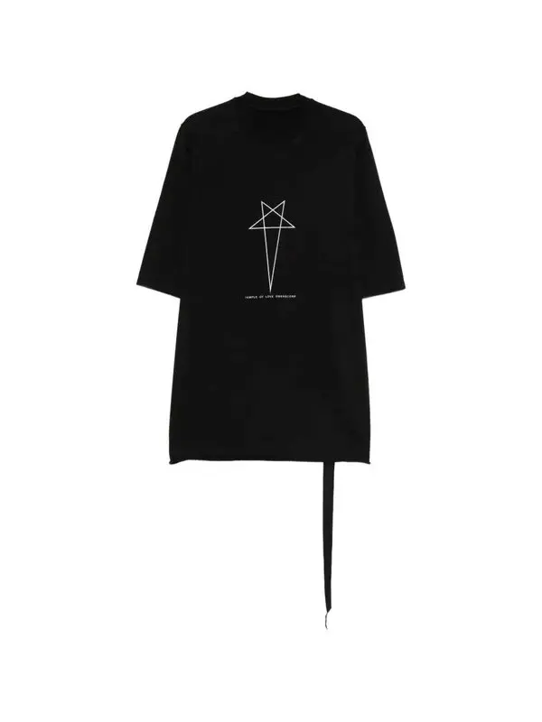 Rick Owens Star-print Crew-neck T-shirt - Black
