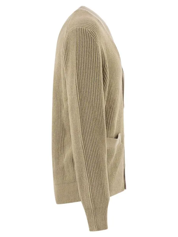 BOSS Ribbed Cotton Cardigan