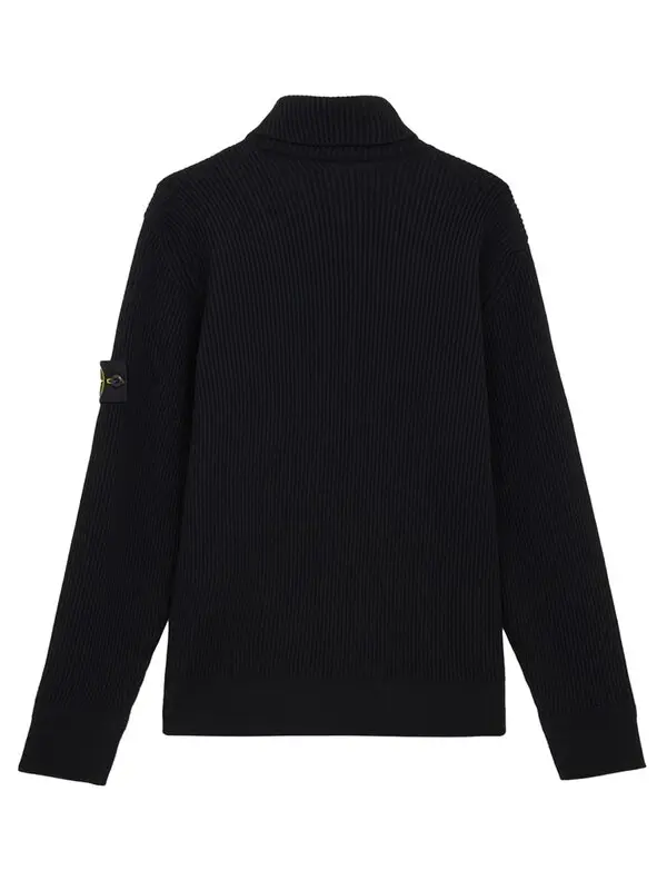 Stone Island Ribbed Wool Turtleneck Pullover