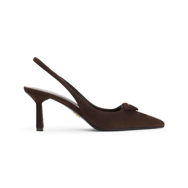 Prada Suede Leather Pumps - Brown