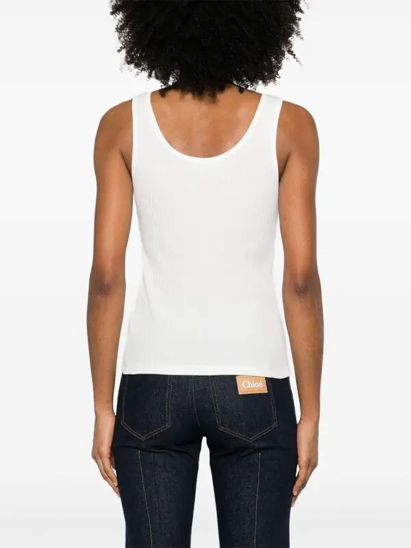 Chloé Logo Cotton Top - Multicolor